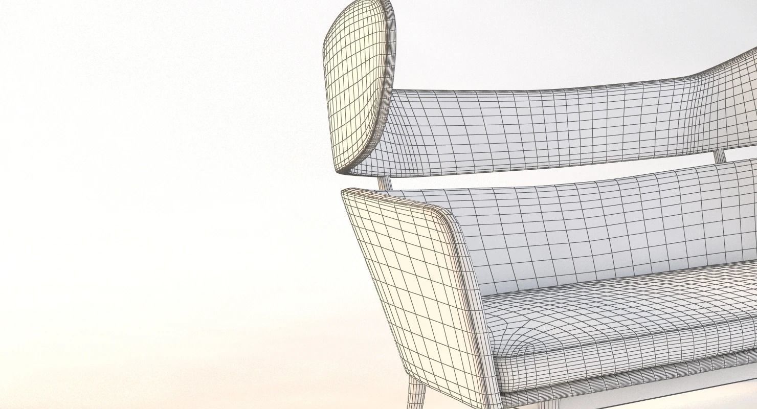 Organic Modernism Aysha Sofa 3D model | CGTrader