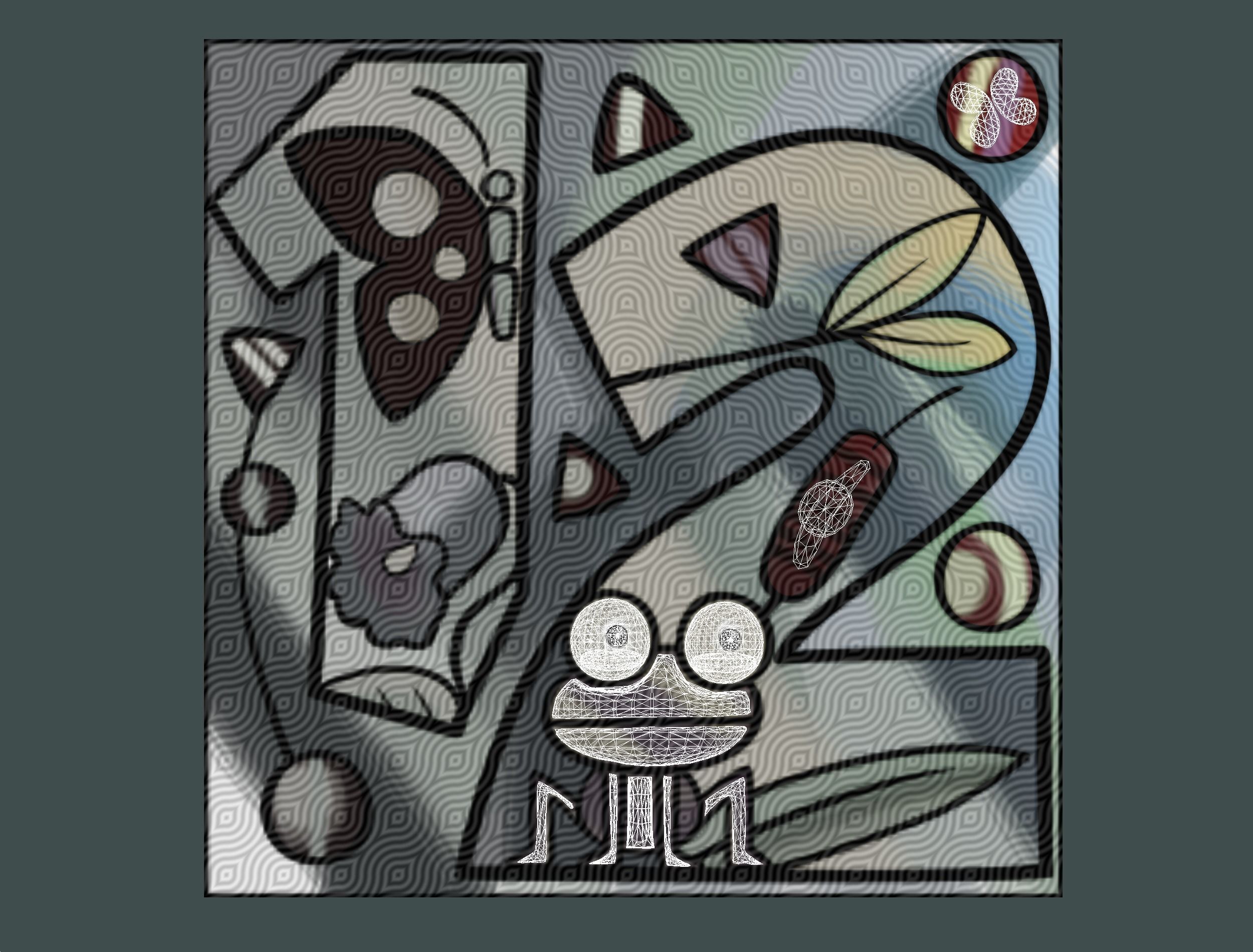 3D model Cartoon 3D illustration Number 1 2 frog VR / AR / low-poly ...