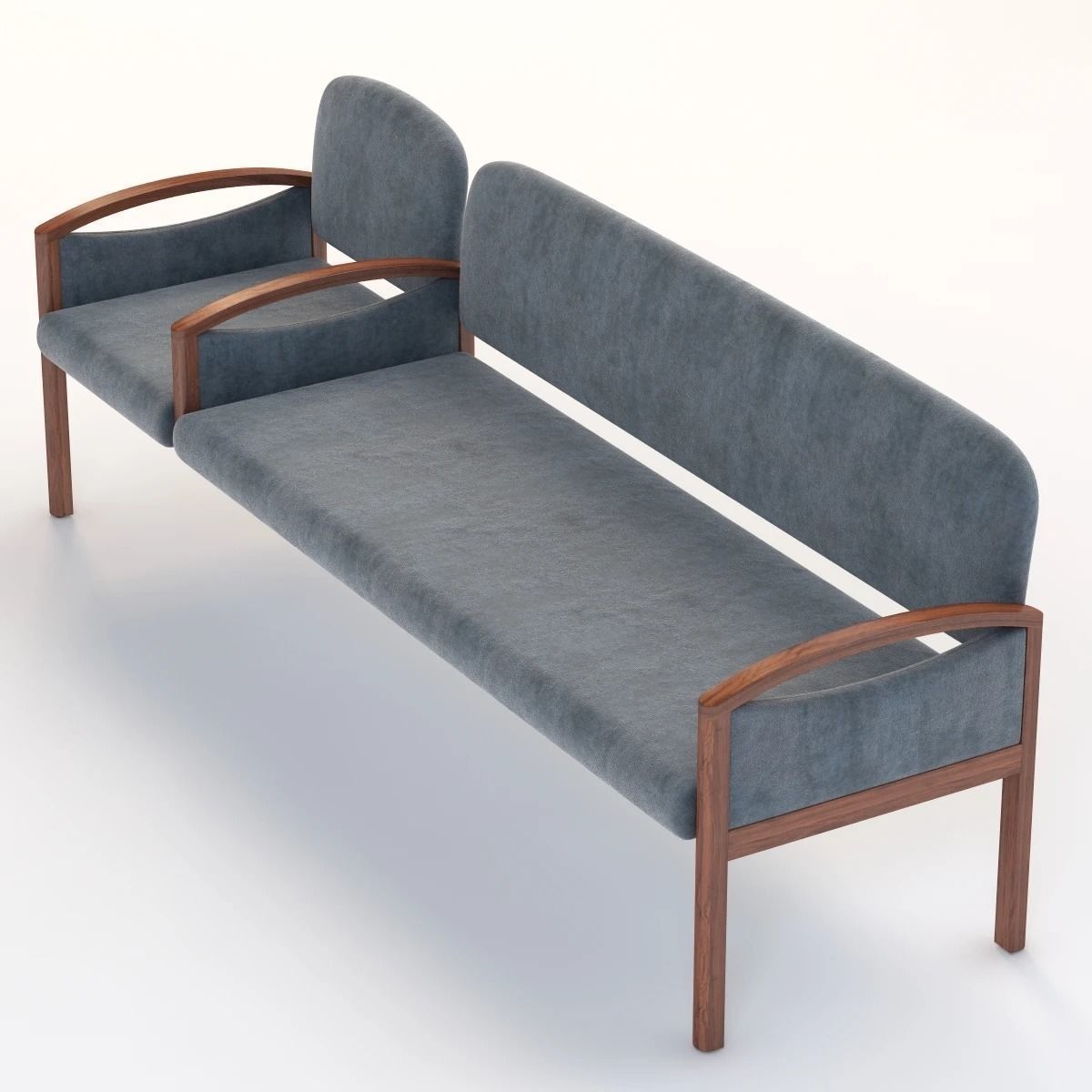 Nemschoff Horizon Multiple Public Seating Delta Chair 3D model | CGTrader
