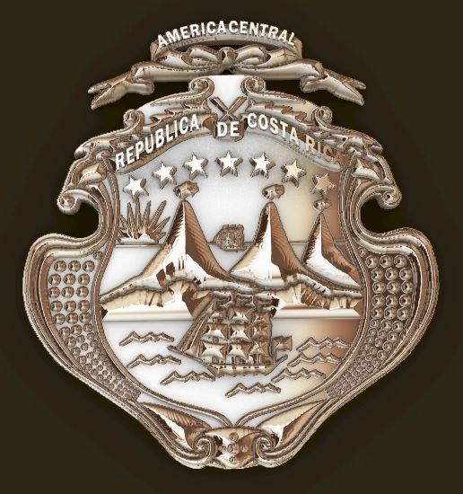 Escudo de Costa Rica Shield of Costa Rica 3D model 3D printable | CGTrader