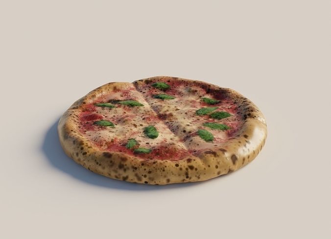 Pizza realistic with texture painting 3D model | CGTrader