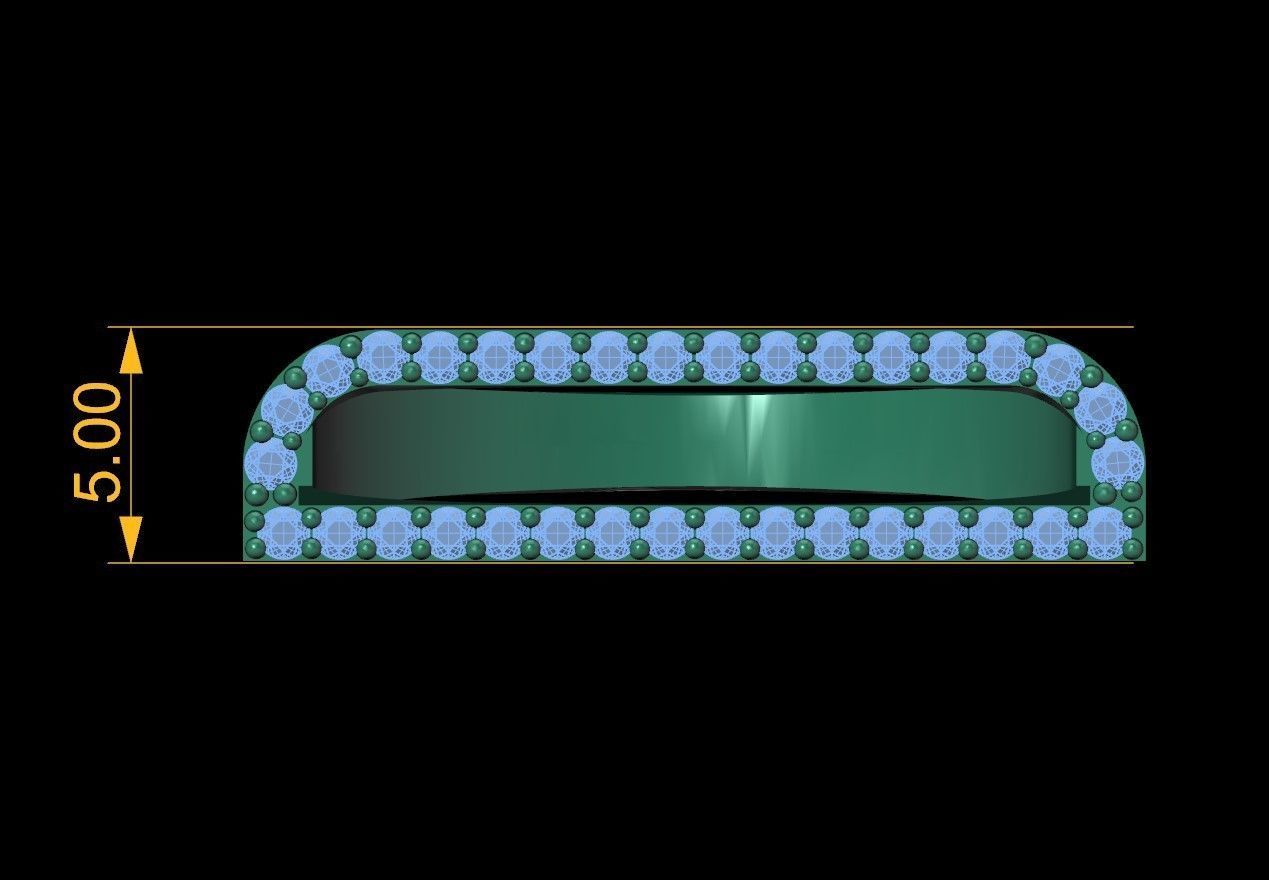 alphabet jewelry ring diamond letter D 3D model 3D printable | CGTrader