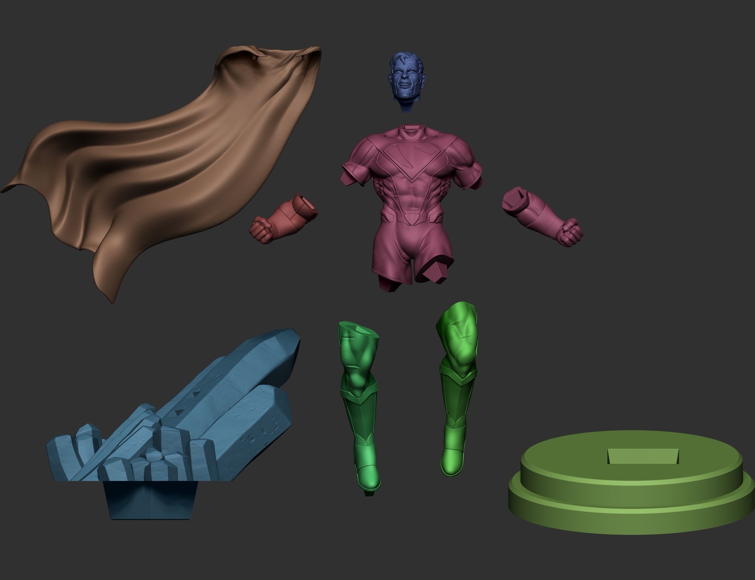 Superman Jutice Lords 3D model 3D printable | CGTrader