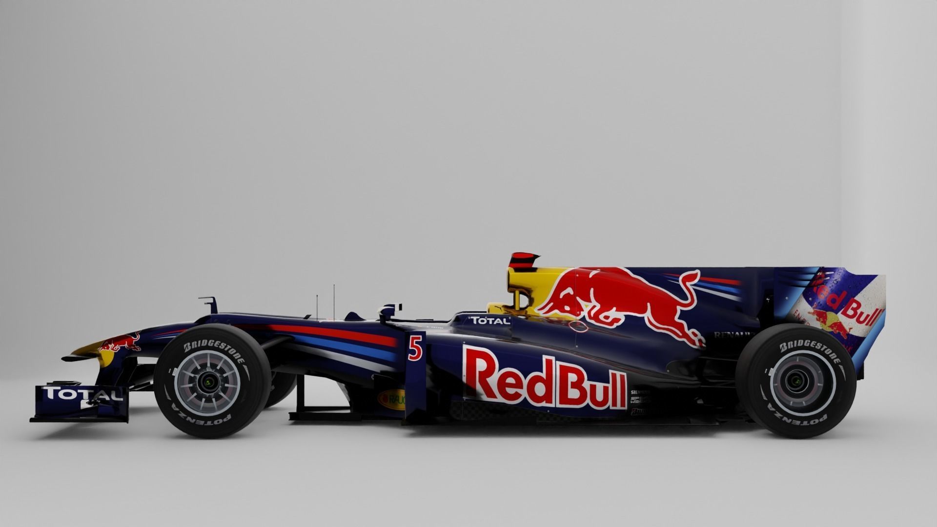 3D model Red bull RB6 F1 car VR / AR / low-poly | CGTrader