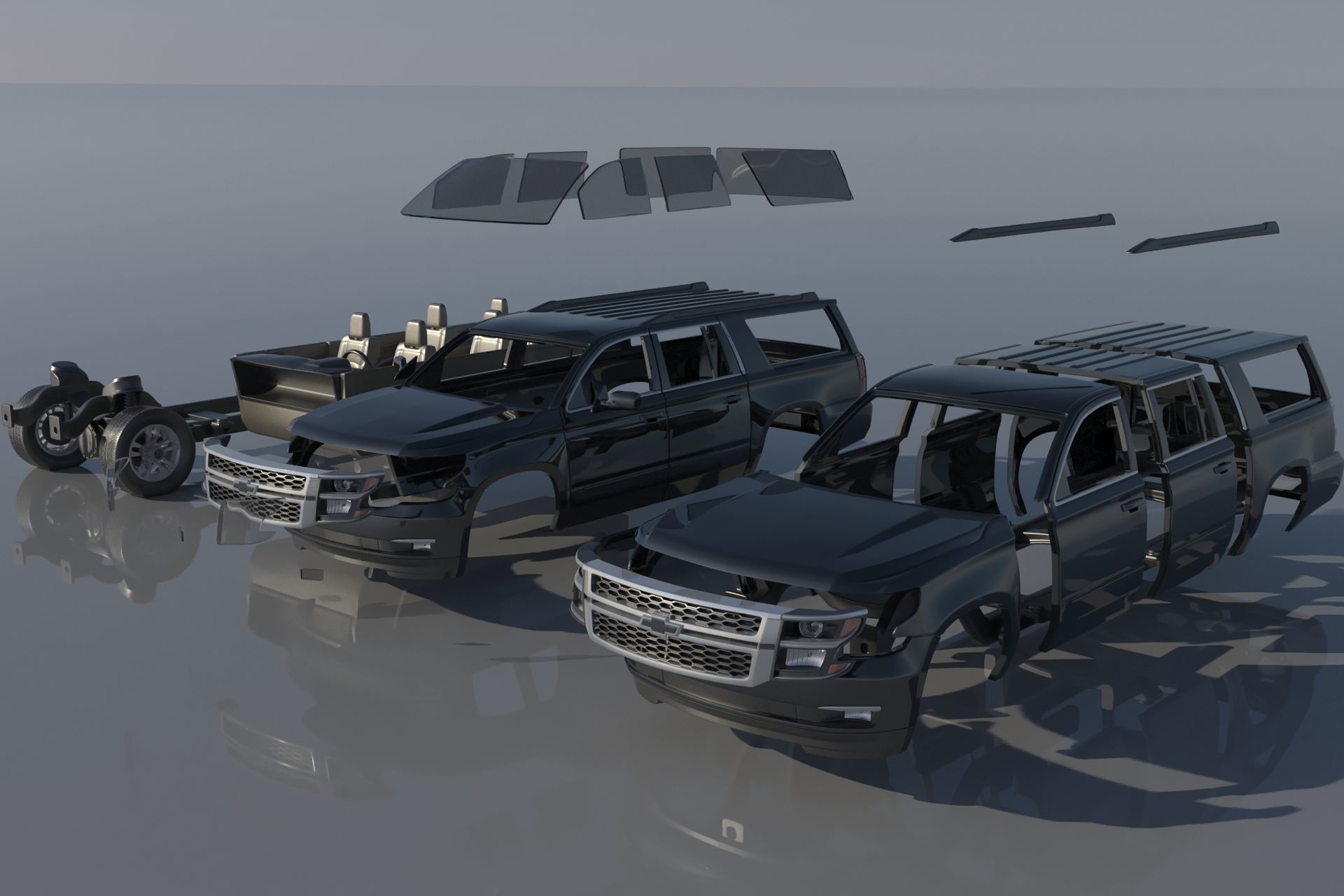Chevrolet Suburban 12th Gen 3D model 3D printable | CGTrader