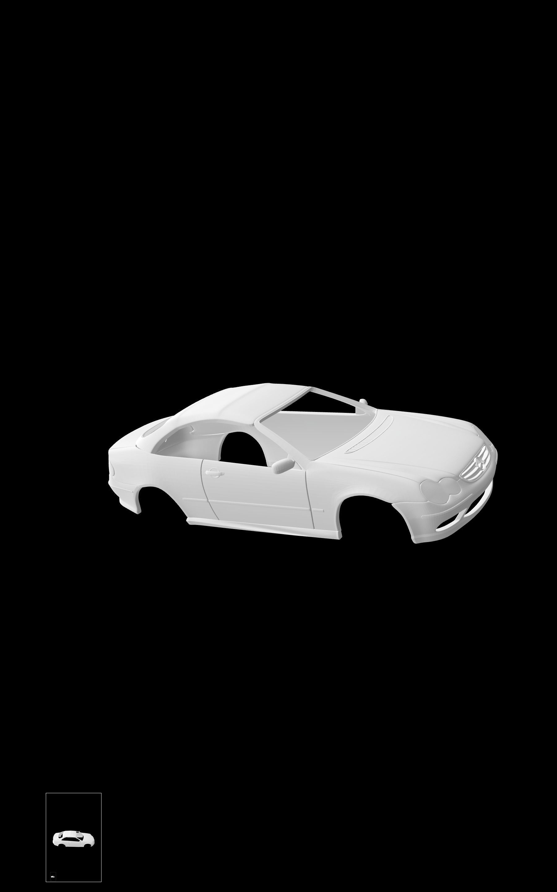 Mercedes Benz C55 AMG w209 Cabrio 3D model 3D printable | CGTrader