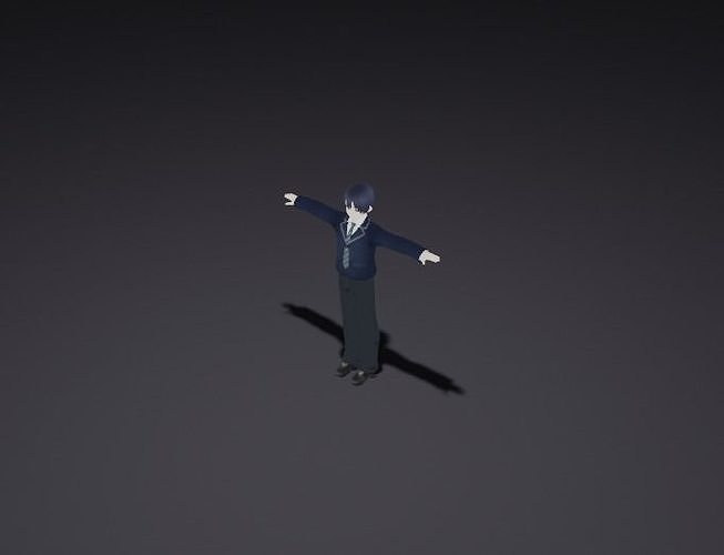 Anime Man Character - Formal Style 3D model | CGTrader