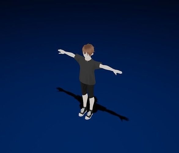 Anime Man Character - Basic Style 1 3D model | CGTrader