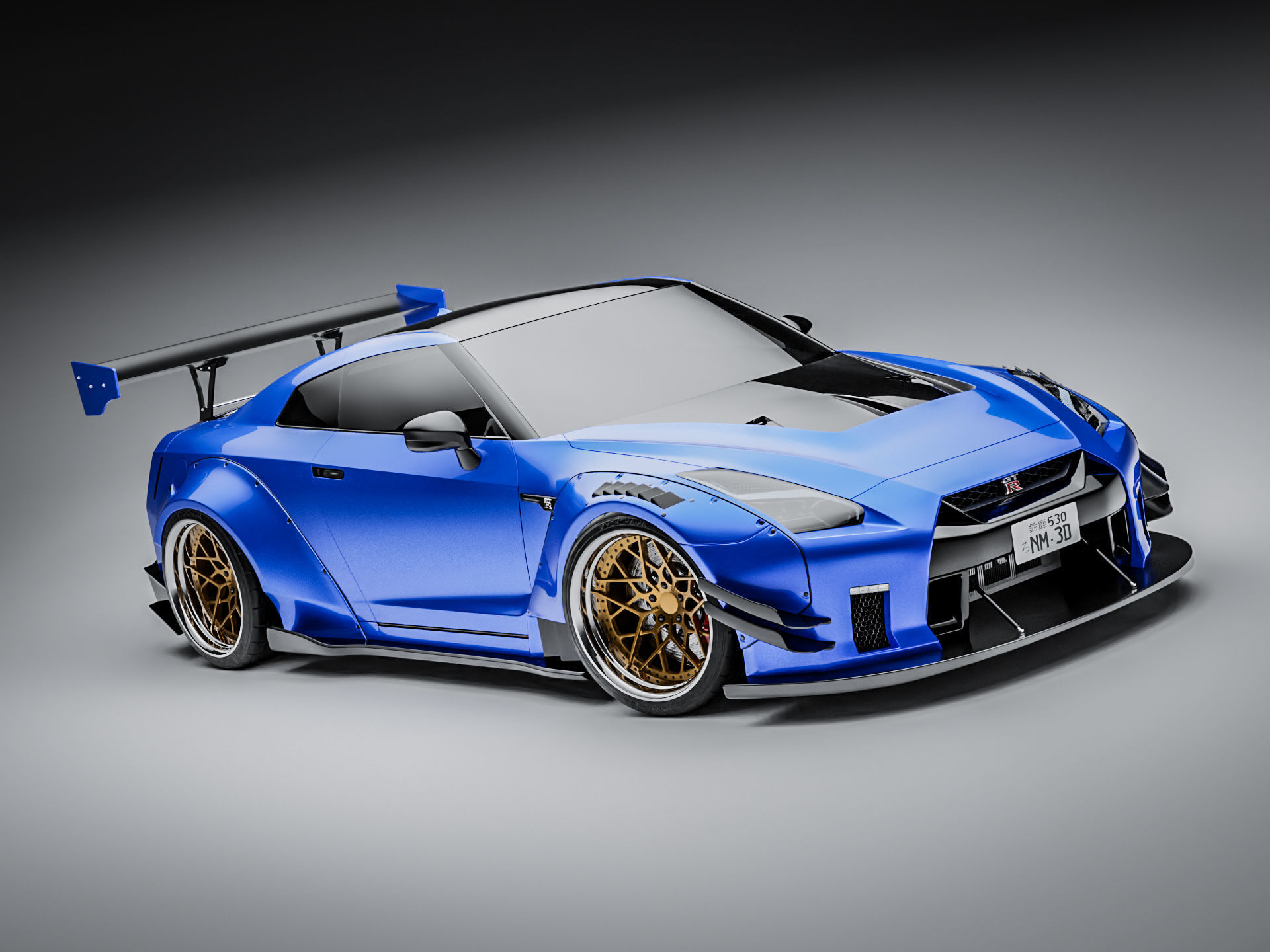 Nissan GTR R35 Liberty Walk Type 2 3D model | CGTrader
