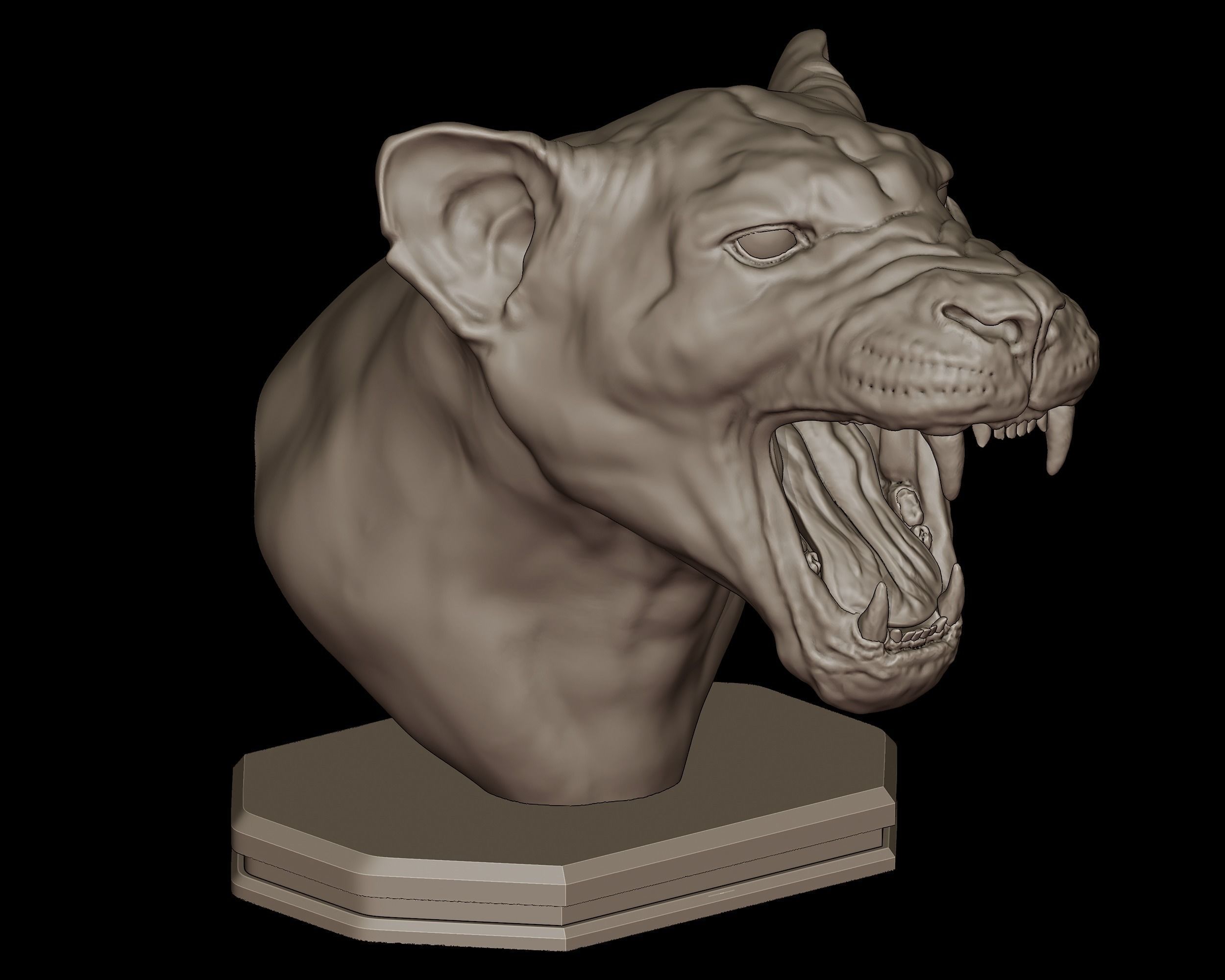 Lioness Bust 3D Print Model 3D model 3D printable | CGTrader