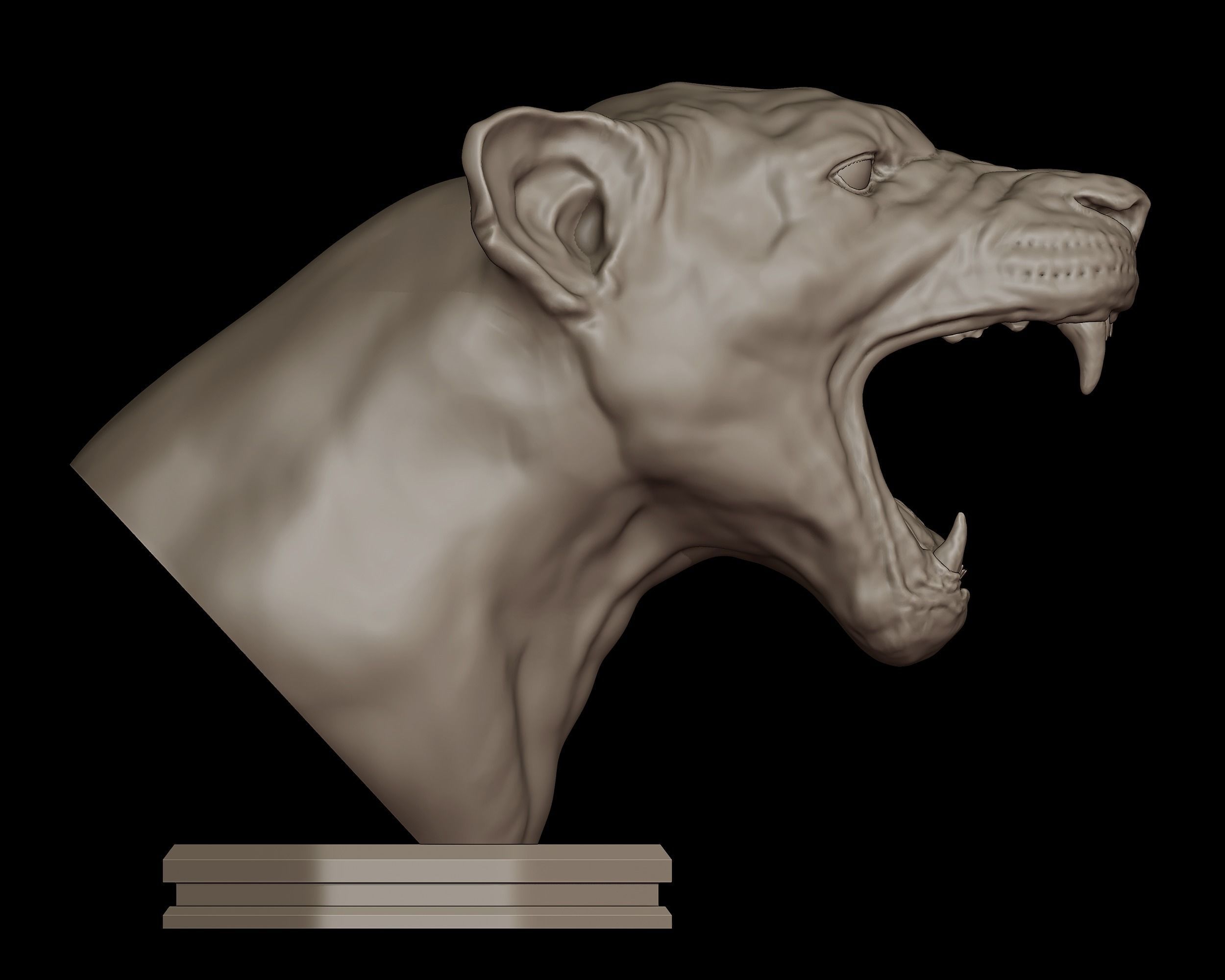 Lioness Bust 3D Print Model 3D model 3D printable | CGTrader