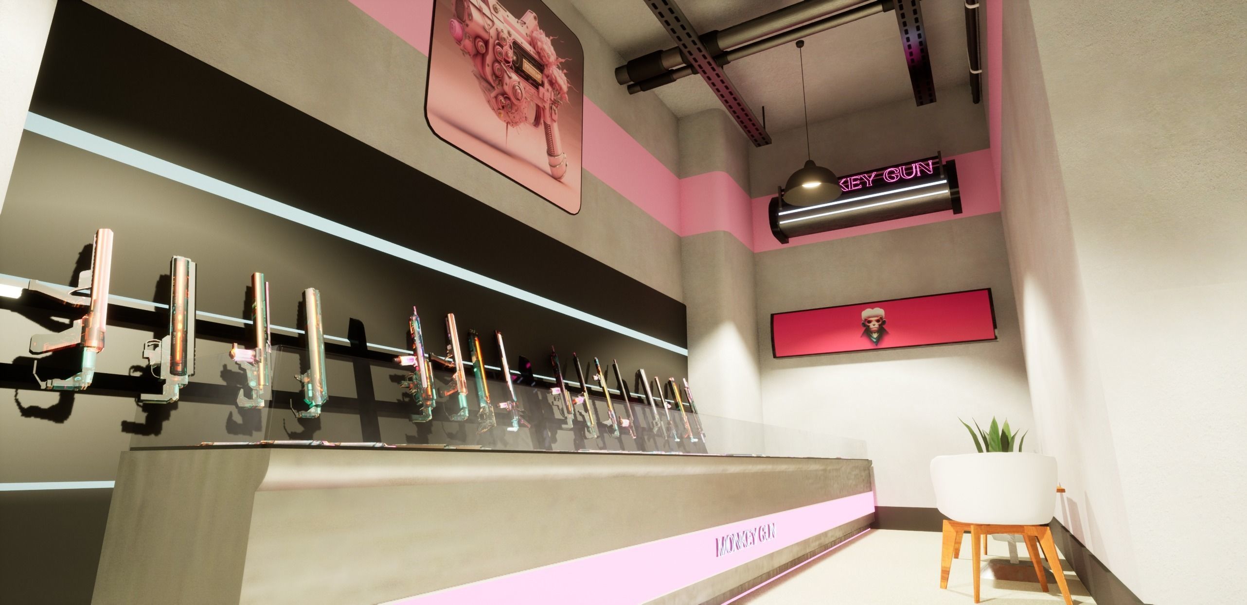 Cyberpunk Gun Shop 3D model | CGTrader