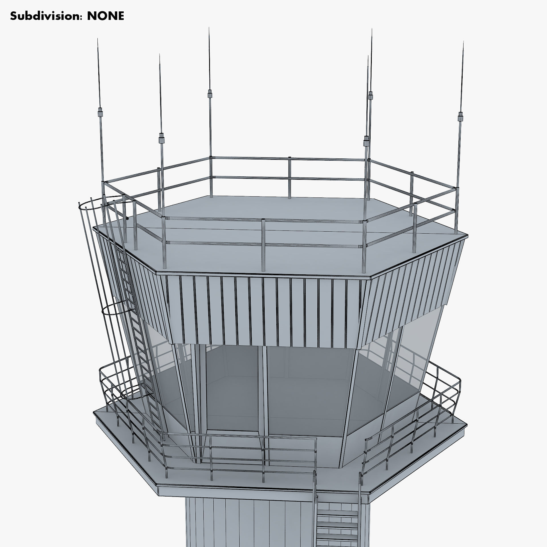 Airport Air Traffic Control Tower M 1 3D model | CGTrader