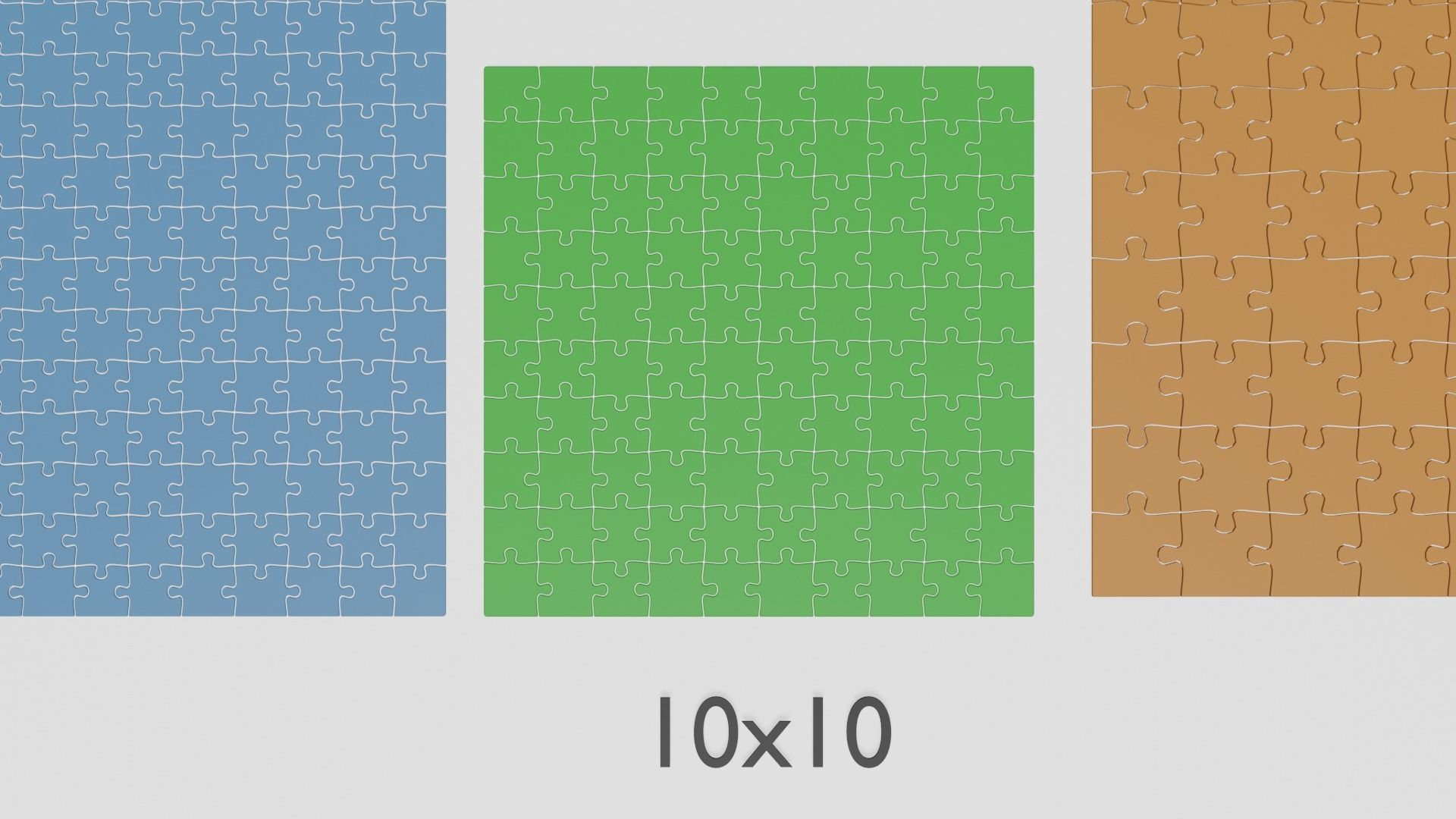 3D model Jigsaw Puzzle Pack 7x7 10x10 11x7 19x11 VR / AR / low-poly ...