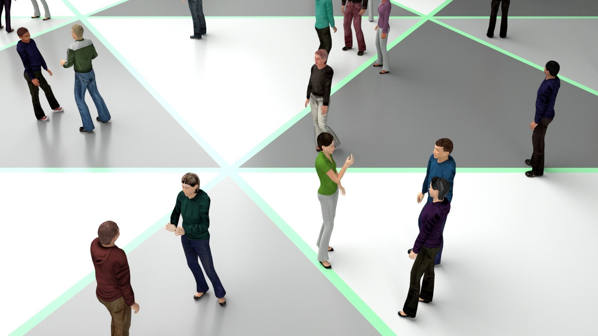 3D model Low Poly Animated People Pack - 400 Pieces Low-poly Animated ...