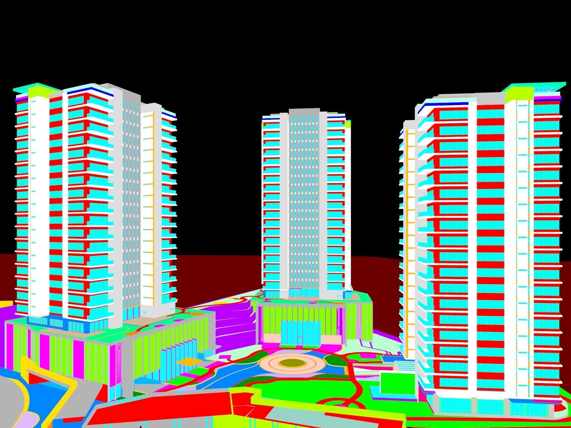 Mixed Use building towers 3D model | CGTrader
