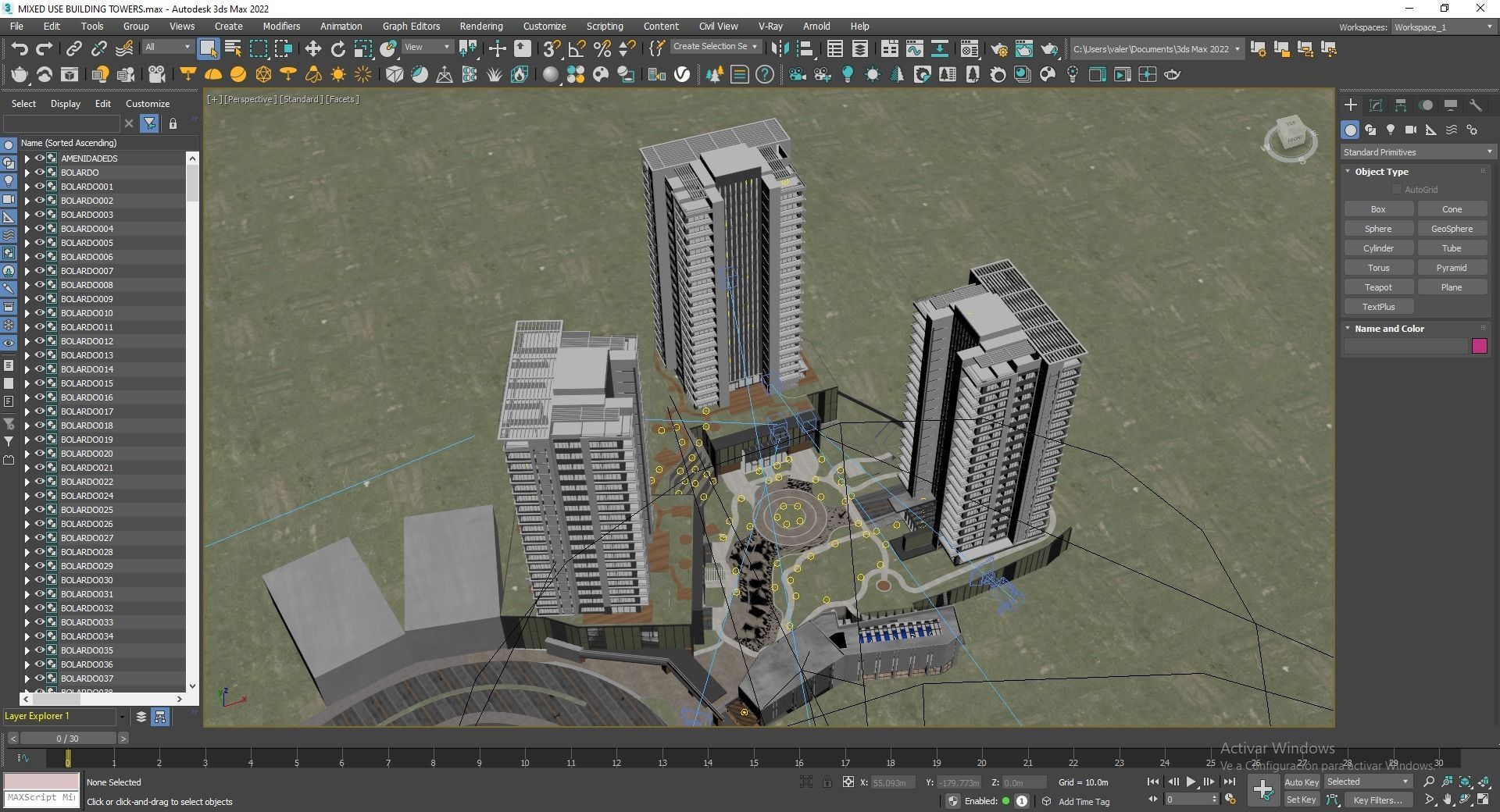 Mixed Use building towers 3D model | CGTrader