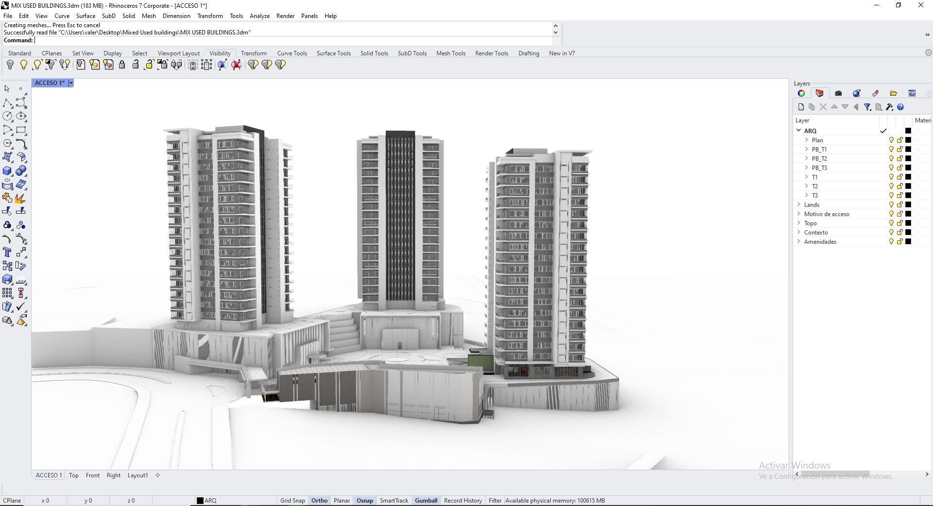 Mixed Use building towers 3D model | CGTrader