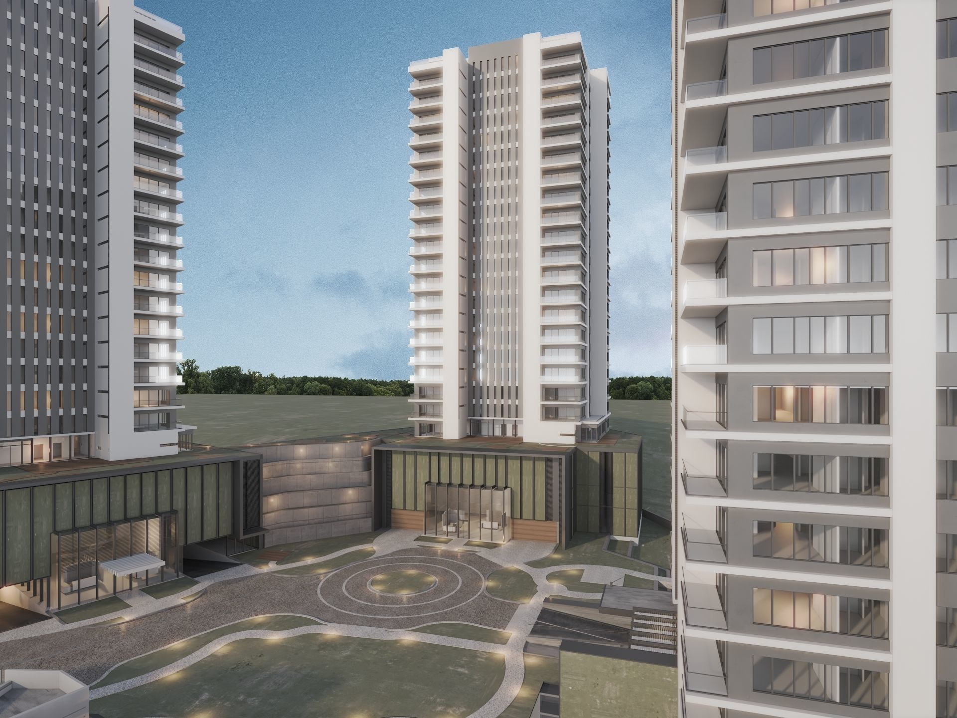 Mixed Use building towers 3D model | CGTrader