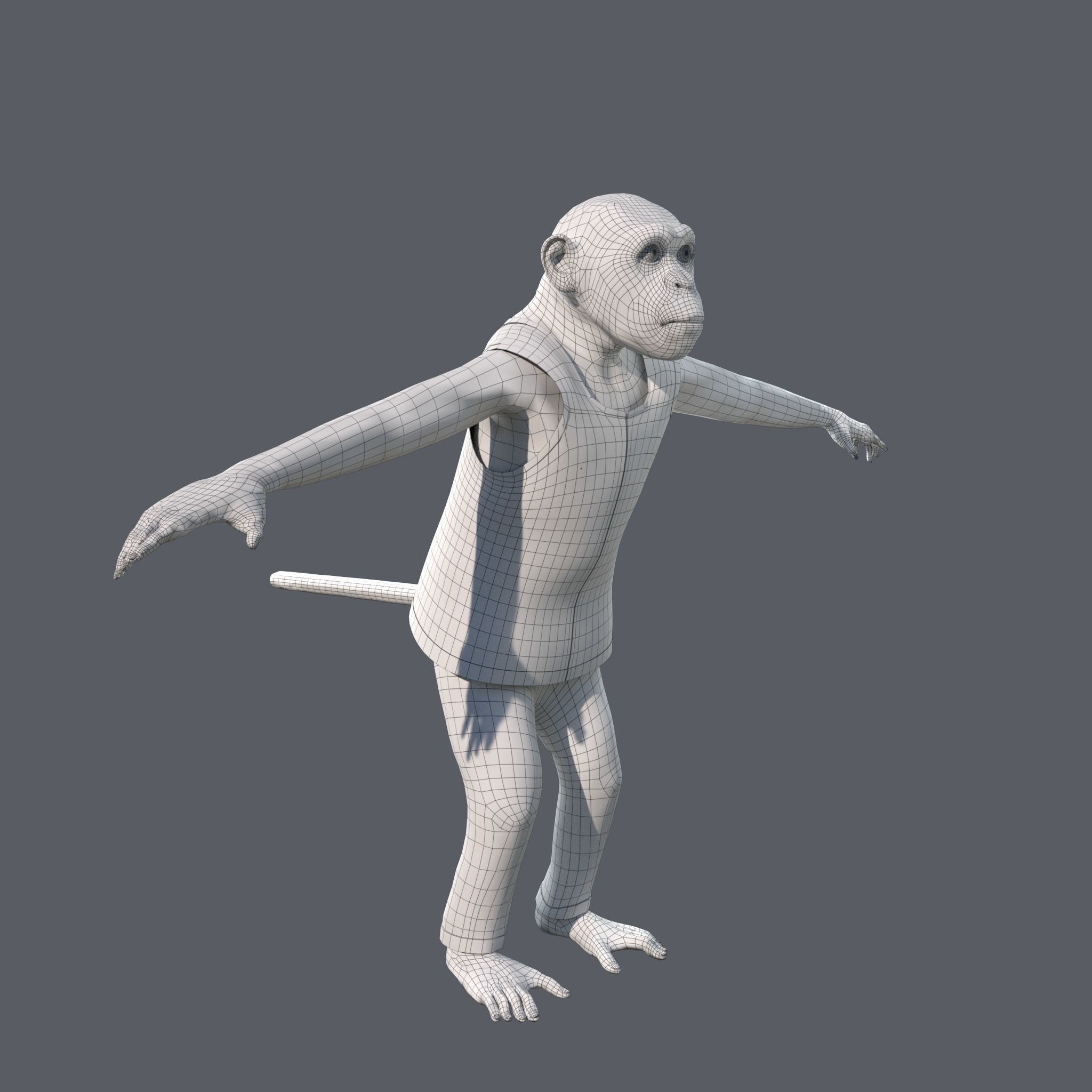 Cartoon Monkey Rigged 3D model rigged | CGTrader
