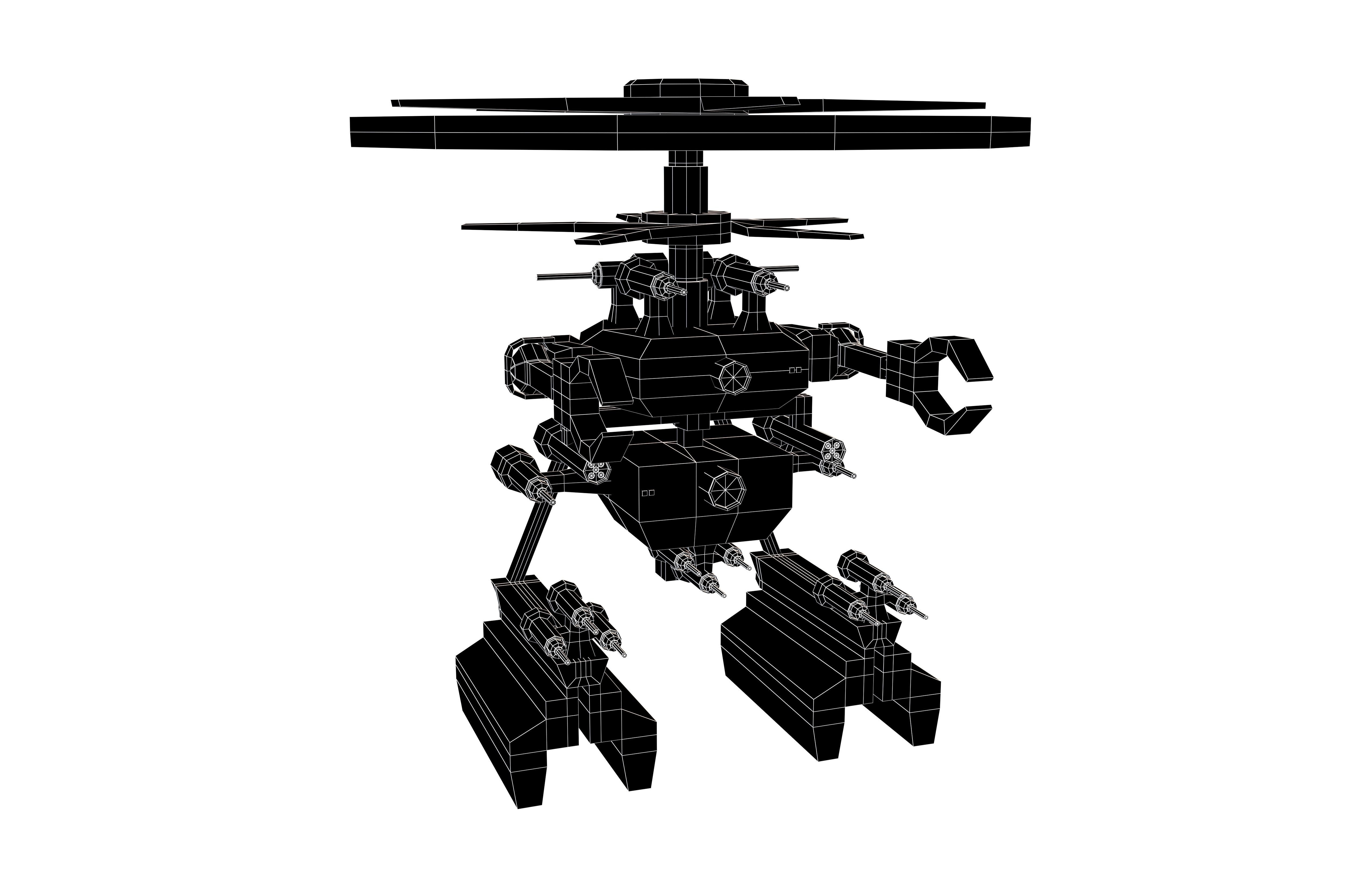 3D model Cartoon Weapon Drone Robot V1 005 VR / AR / low-poly | CGTrader