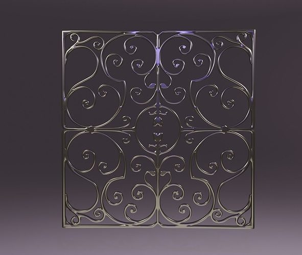 patterned grid 3D model | CGTrader