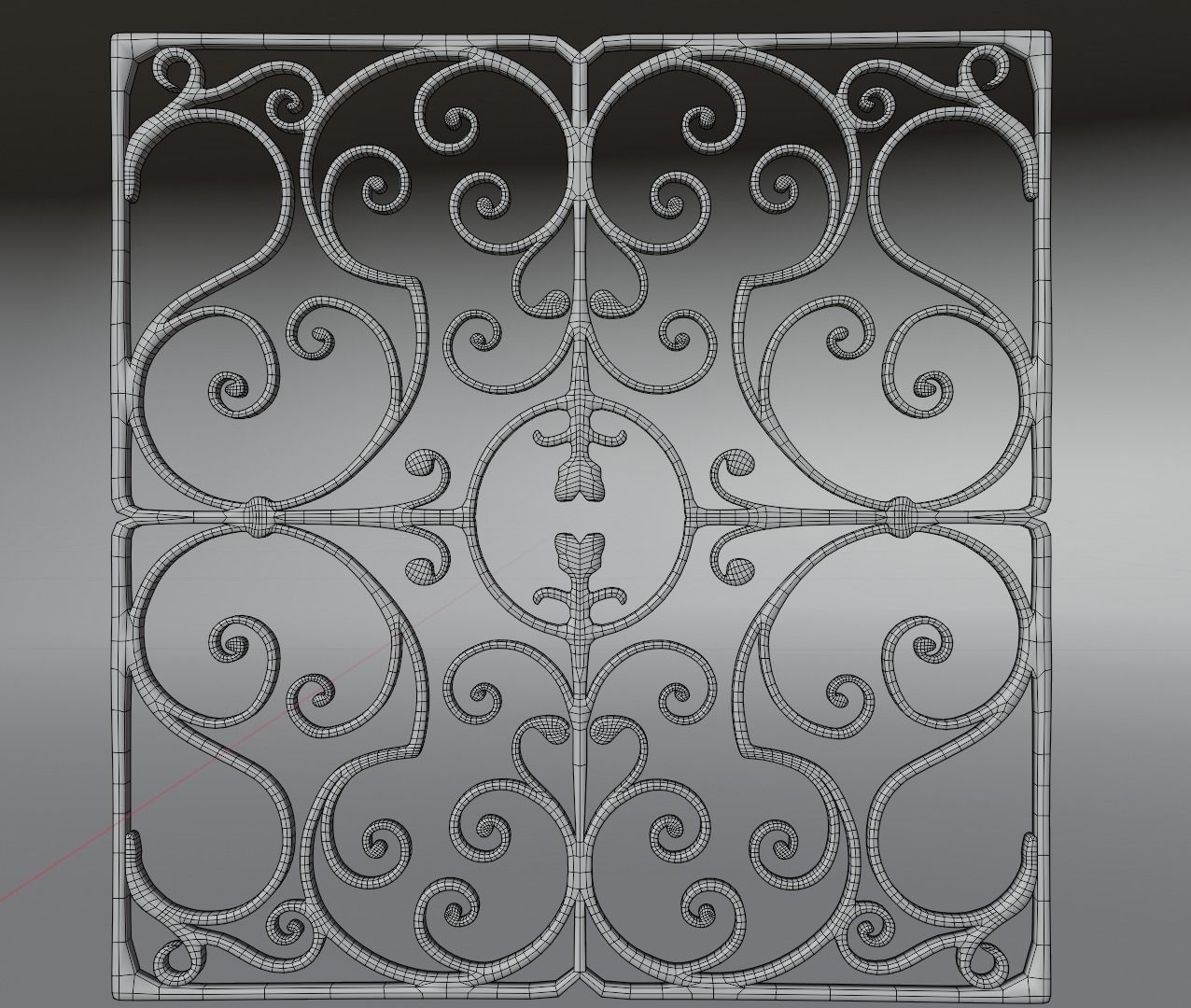 patterned grid 3D model | CGTrader