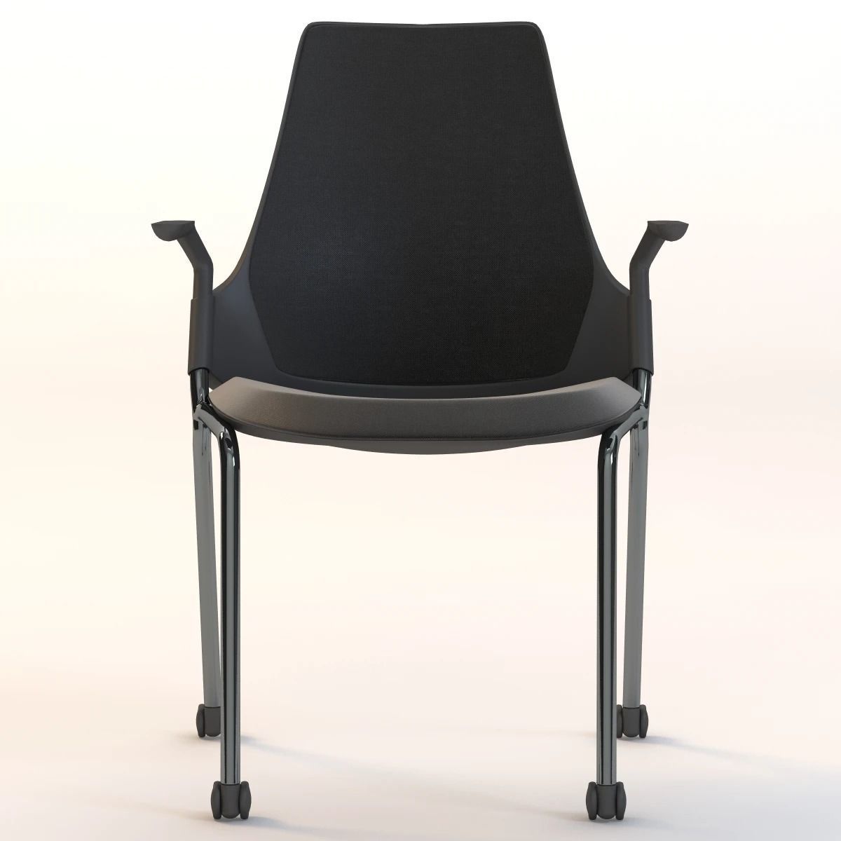Sayl Side Chair 4 Leg Base With Casters 3D model | CGTrader