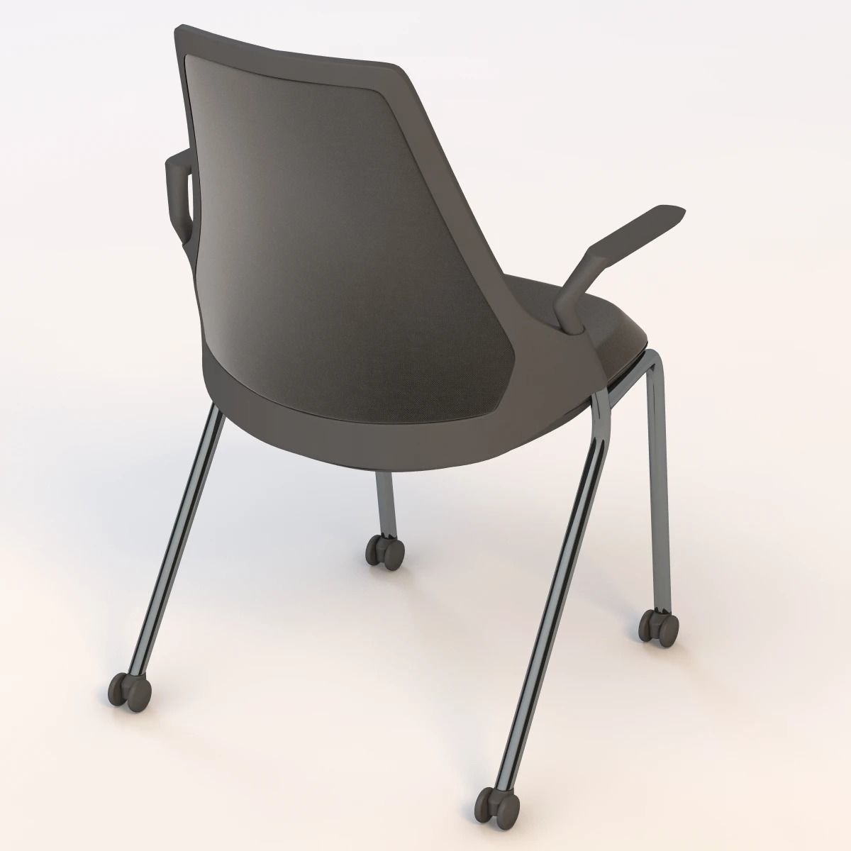 Sayl Side Chair 4 Leg Base With Casters 3D model | CGTrader