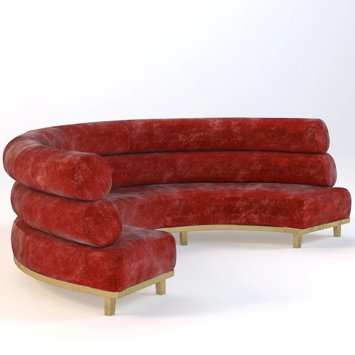 Round Booth Banquette Sofa 3D model | CGTrader