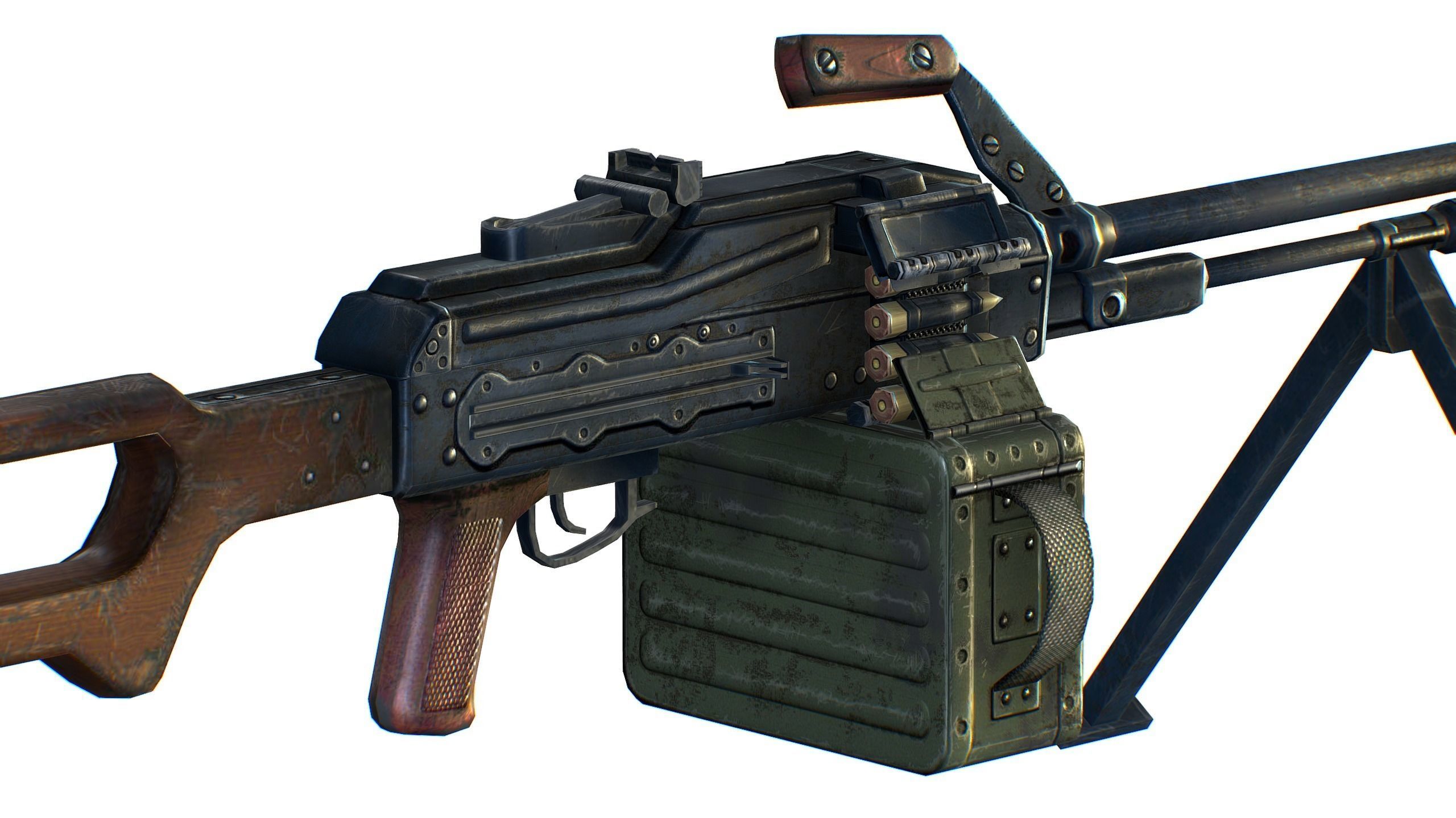 3D model USSR PKP machine gun Pecheneg 54mm VR / AR / low-poly | CGTrader