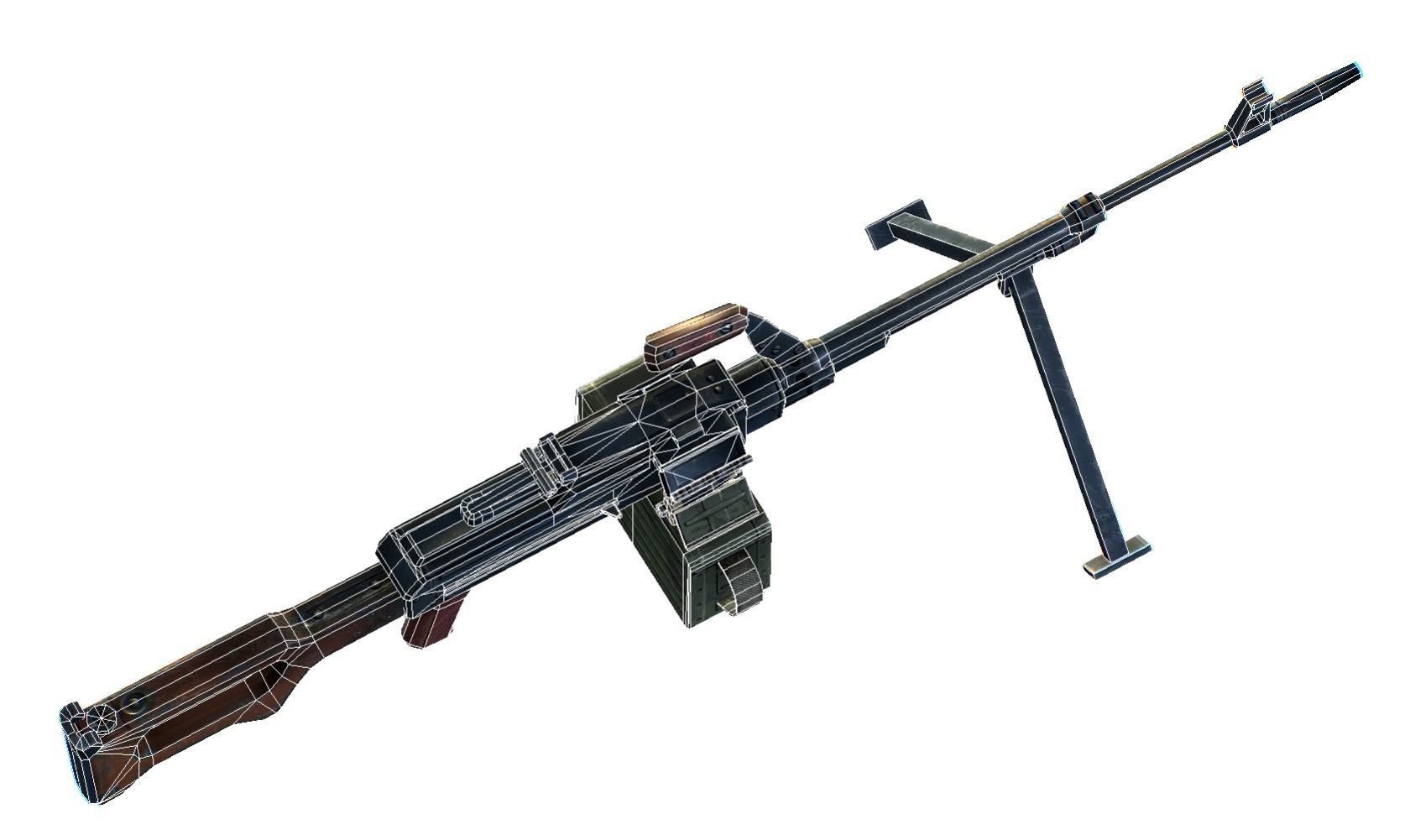 3D model USSR PKP machine gun Pecheneg 54mm VR / AR / low-poly | CGTrader