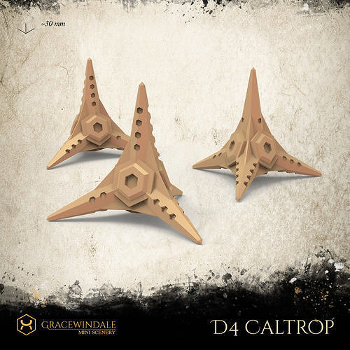 Caltrop D4 Die 3D model 3D printable | CGTrader