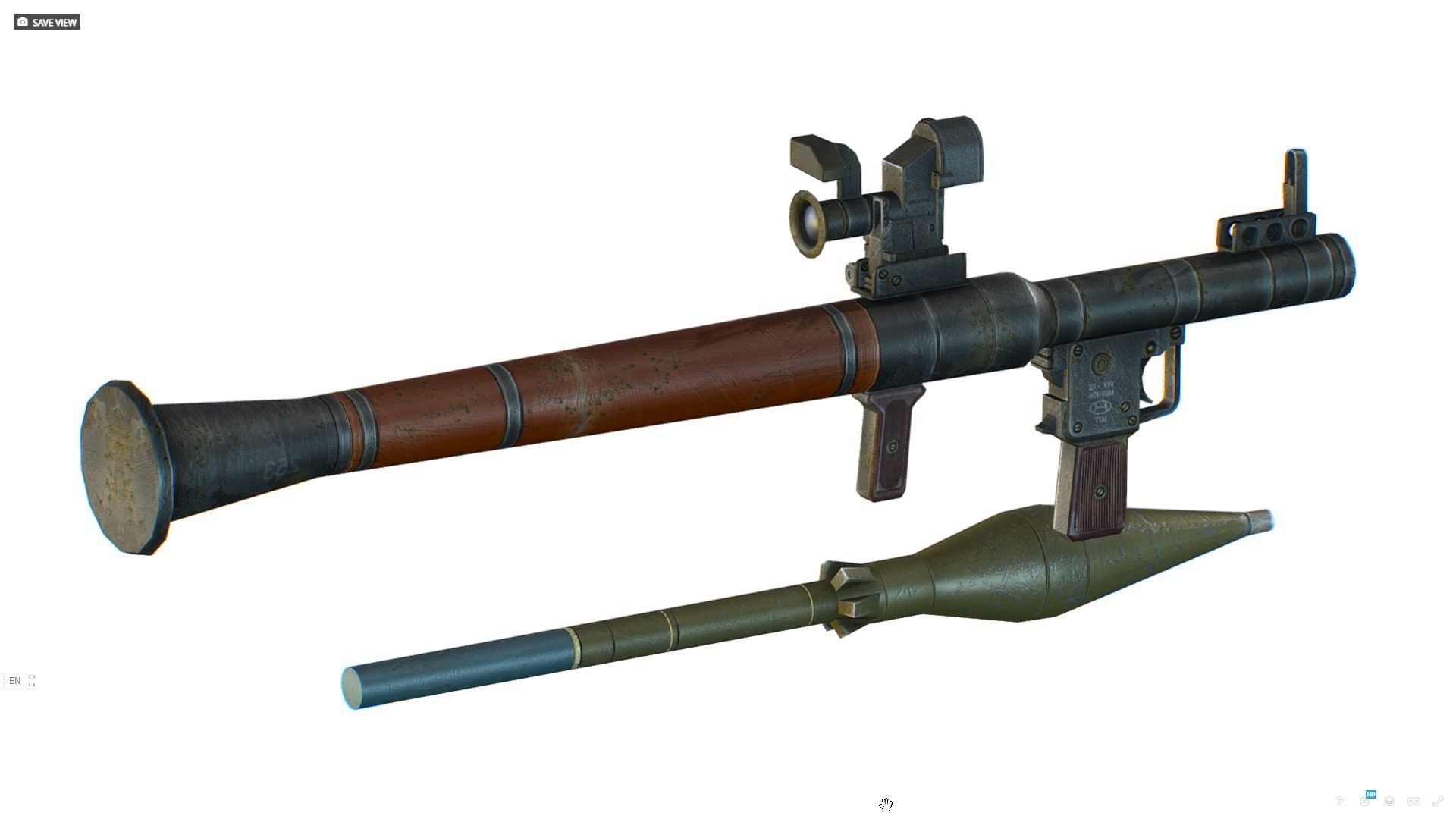 3D model USSR Rocket Propelled Launcher Grenade - RPG VR / AR / low-poly | CGTrader
