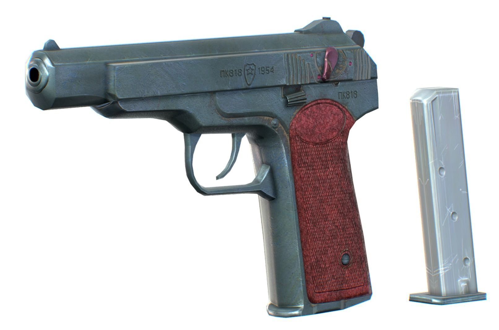 3D model USSR Stechkin Automatic Pistol - APS VR / AR / low-poly | CGTrader