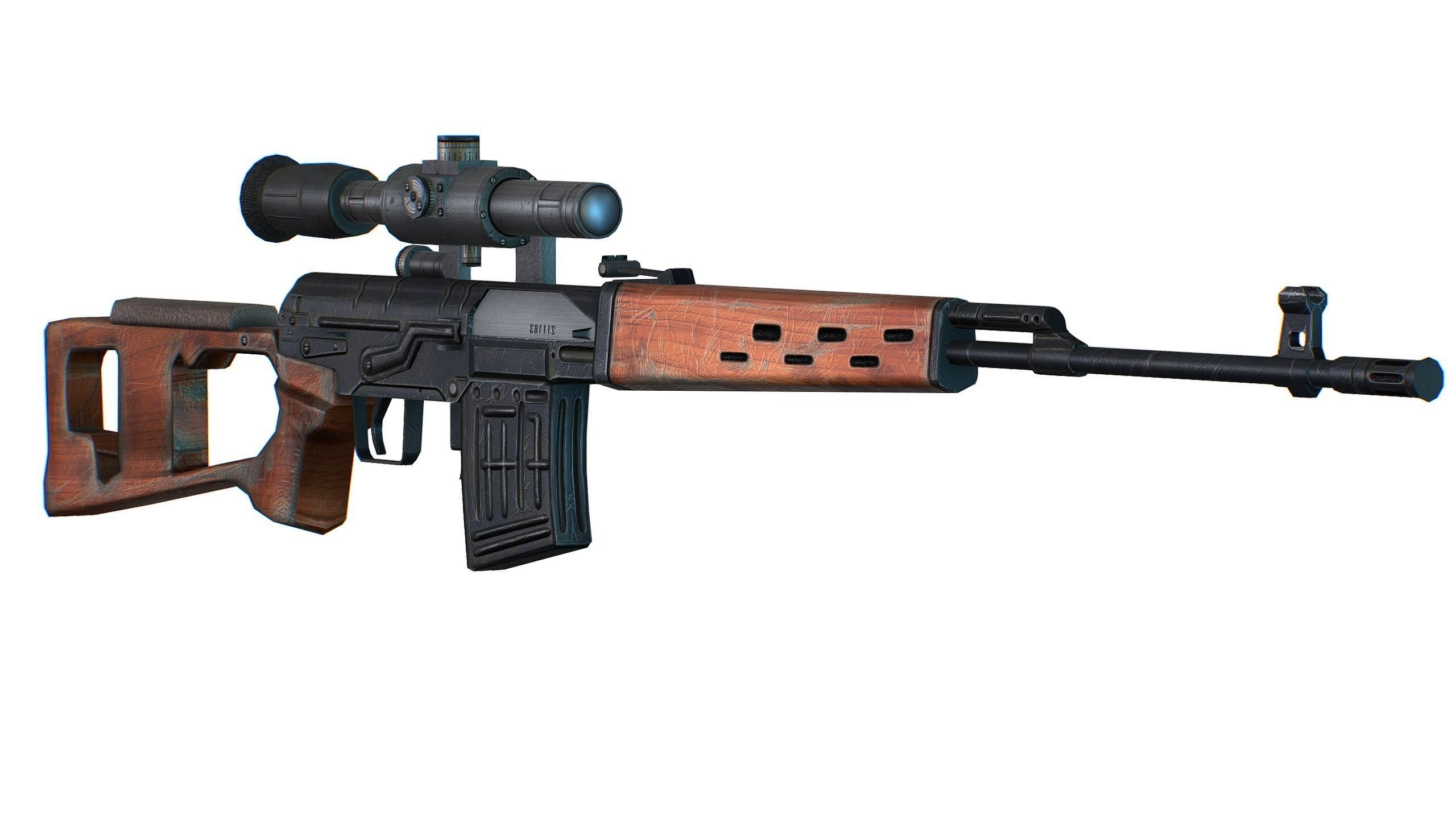 3D model USSR Dragunov Sniper Rifle - SVD VR / AR / low-poly | CGTrader