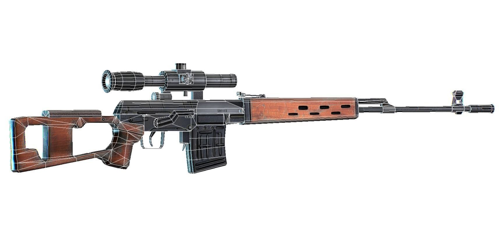 3D model USSR Dragunov Sniper Rifle - SVD VR / AR / low-poly | CGTrader