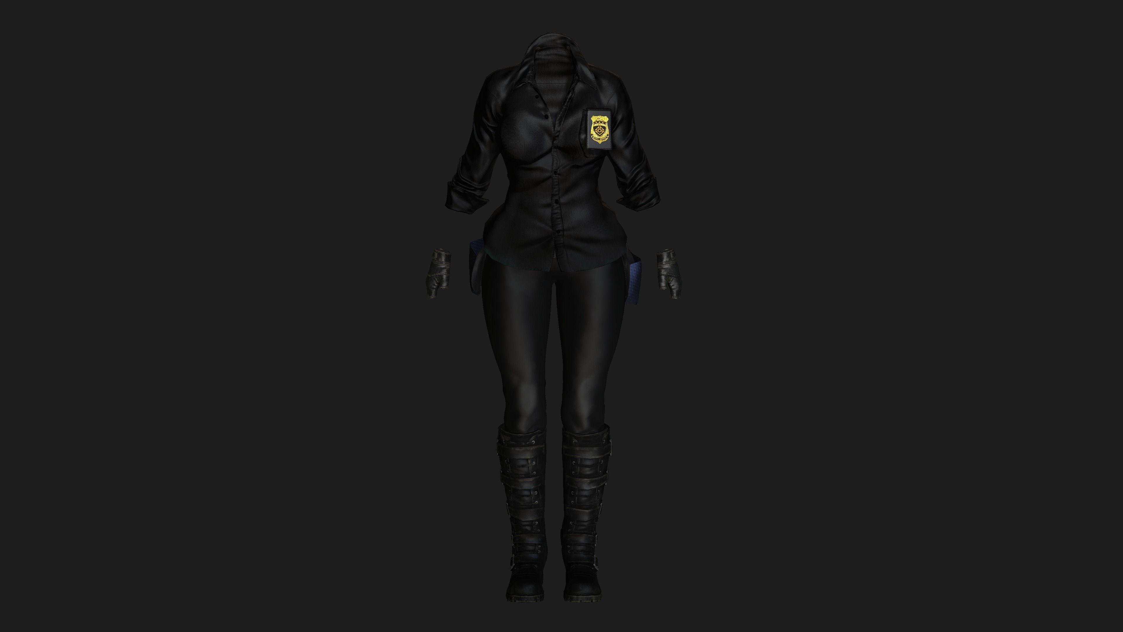 3D model AAA 3D REALISTIC CHARACTER POLICE WOMAN - HUMAN RIG GAME READY ...