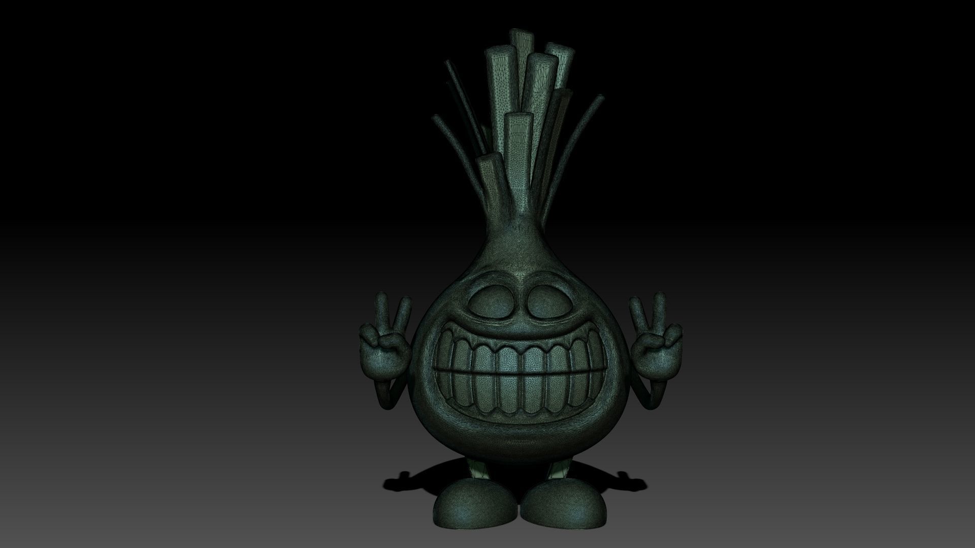 Onion figurine with smiley face 3D model 3D printable | CGTrader