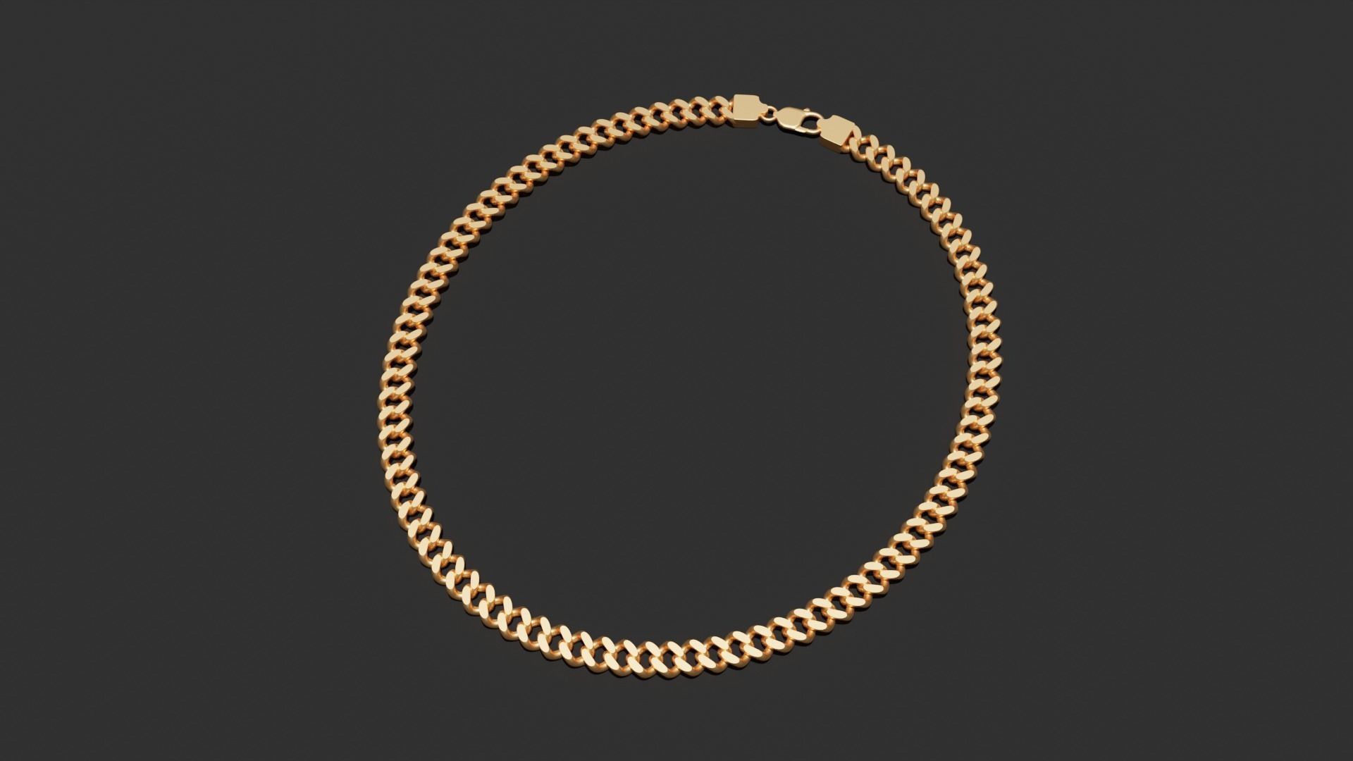 Cuban gold chain 3d model 3D model | CGTrader