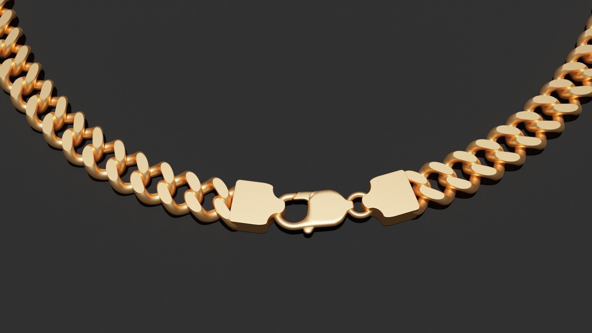 Cuban gold chain 3d model 3D model | CGTrader