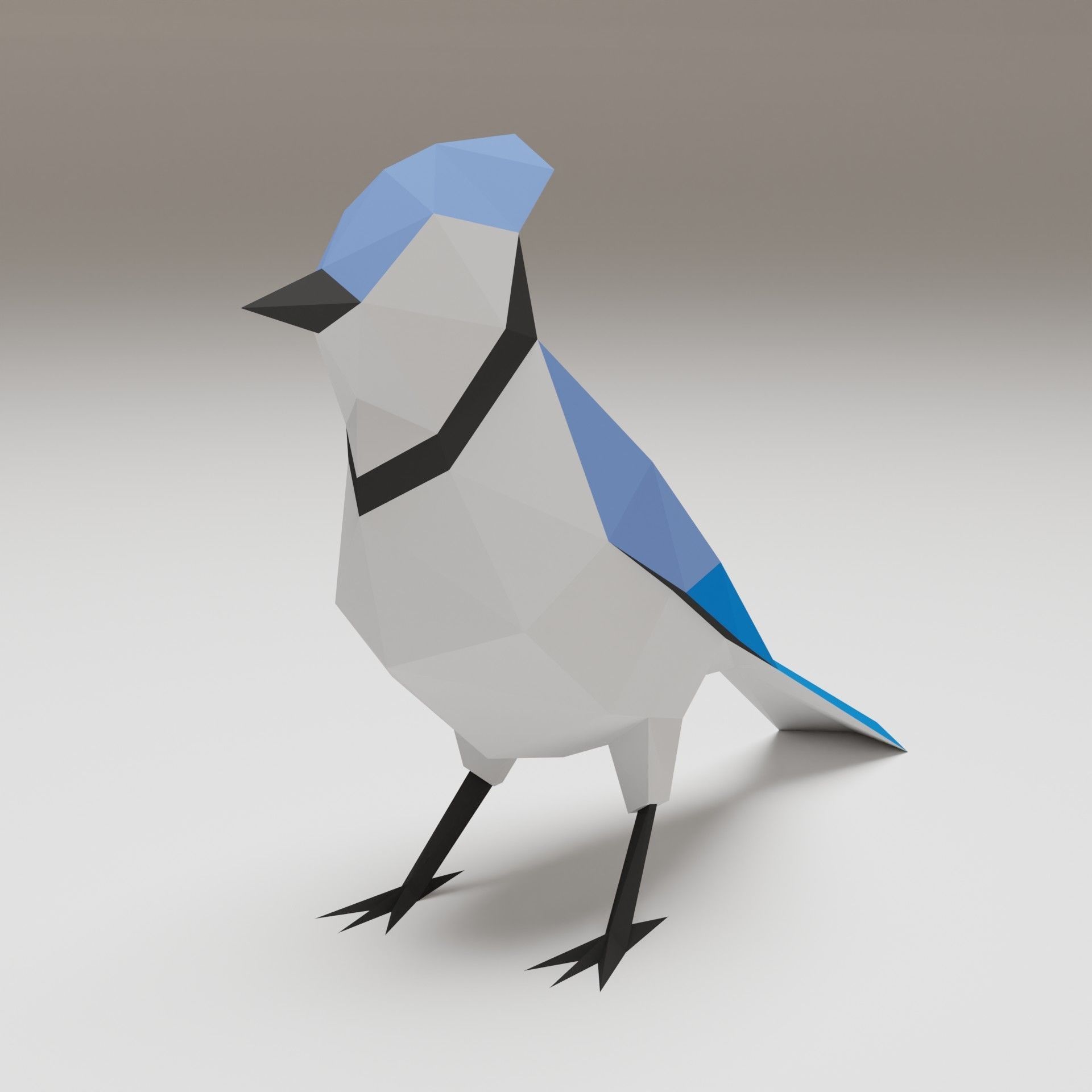 Bird - Blue Jay 3D model 3D printable | CGTrader