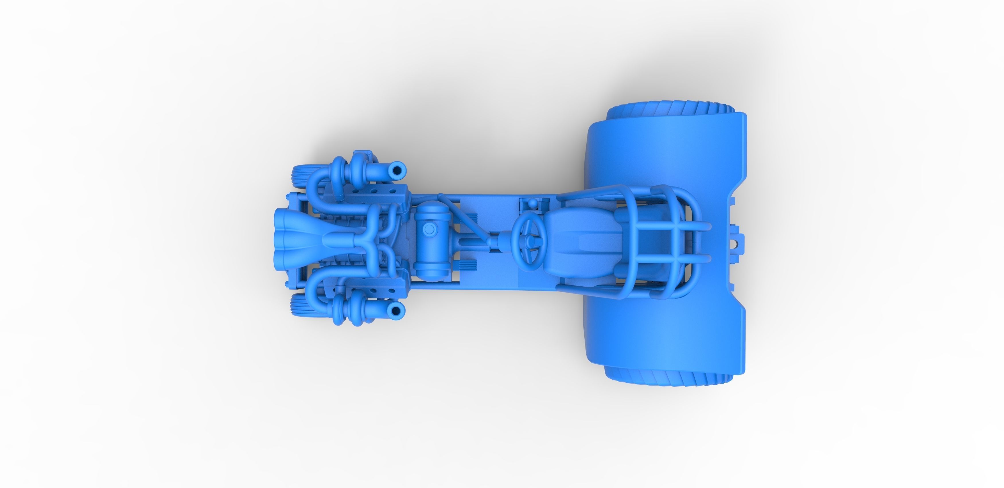 Diecast Mini Rod pulling tractor 7 Scale 1 to 25 3D model 3D printable ...