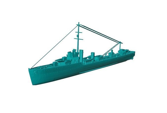 1-300 scale HMS Valhalla free 3D model | CGTrader