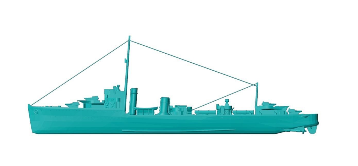 1-300 scale HMS Valhalla free 3D model | CGTrader