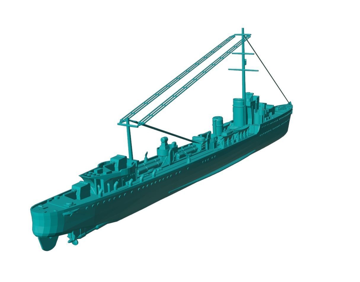 1-300 scale HMS Valhalla free 3D model | CGTrader