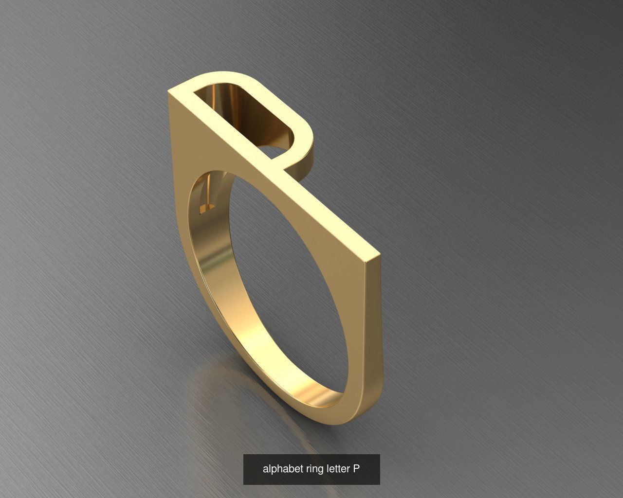 alphabet letter ring Collection | CGTrader