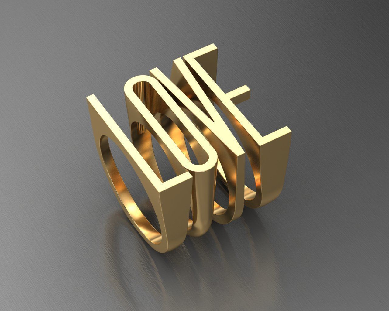alphabet letter ring Collection | CGTrader
