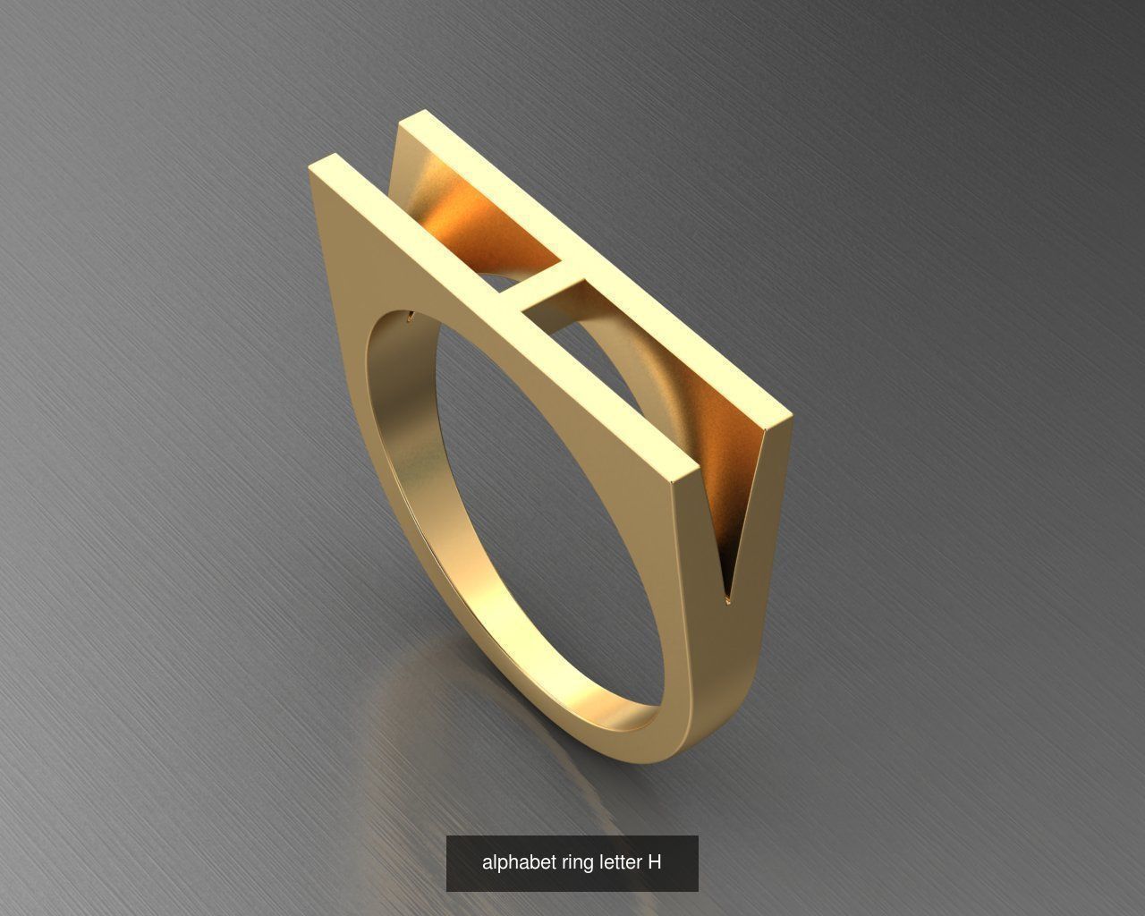 alphabet letter ring Collection | CGTrader