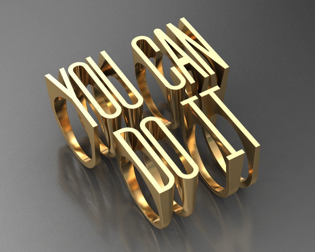 alphabet letter ring Collection | CGTrader